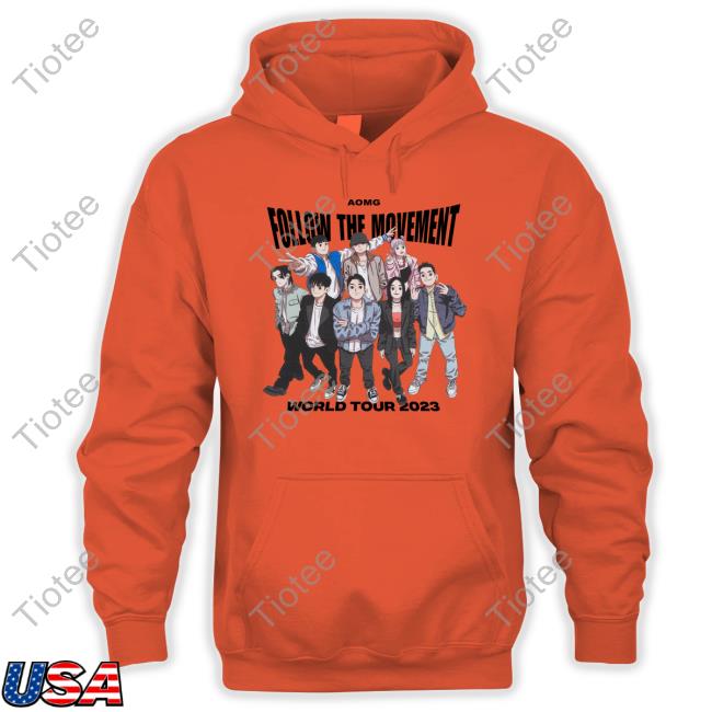 A6ove Store Aomg Follow The Movement World Tour 2023 Tee Shirt - Tiotee