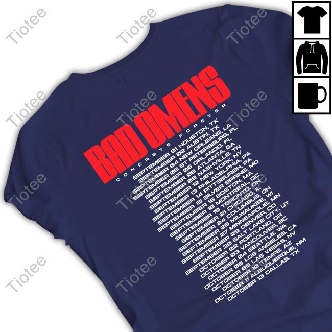 Bad Omens Merch Concrete Forever Tour Tee Shirt - Tiotee