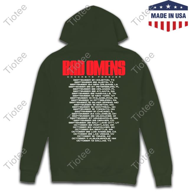 Bad Omens Merch Concrete Forever Tour Tee Shirt - Tiotee