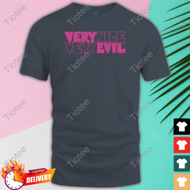 Danhausen Pink Word Logo Very Nice Very Evil Classic Shirt - Tiotee