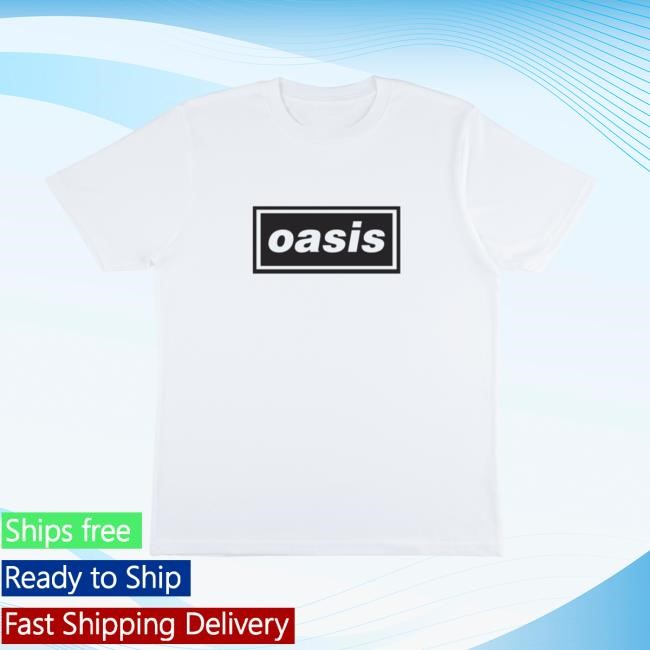 Oasis Merch Decca Logo Tee Shirt Black Oasis Shop - Tiotee